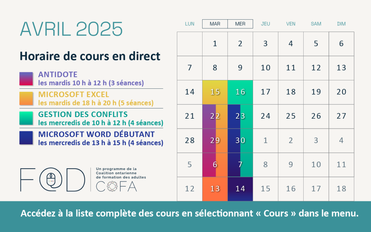 Accueil - Le Programme de formation à distance (F@D)